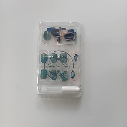 Ryuji&May Artificial fingernails , Tips Kit with One Crystal Nail File for Nail Art Salon