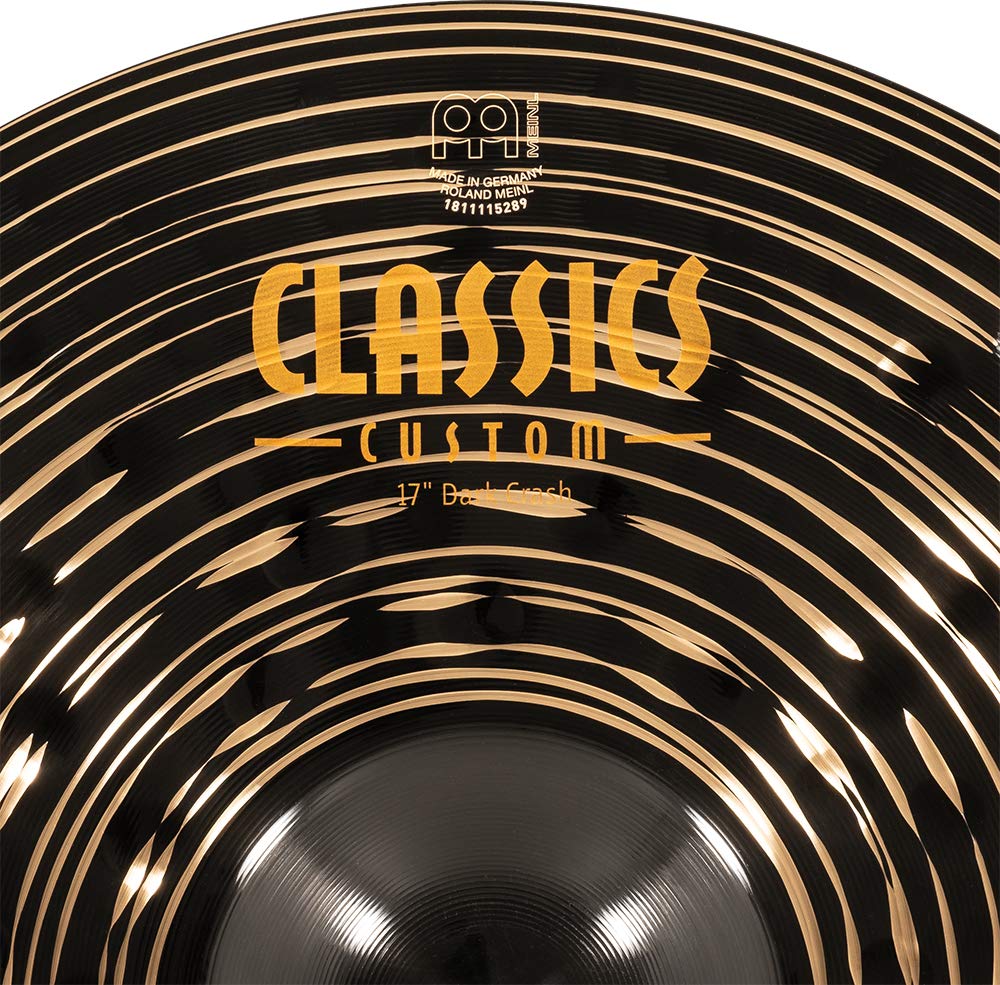 Meinl Cymbals Classics Custom Dark 17" Crash Cymbal for Drum Set β Made in Germany β B12 Bronze, 2-Year Warranty (CC17DAC)