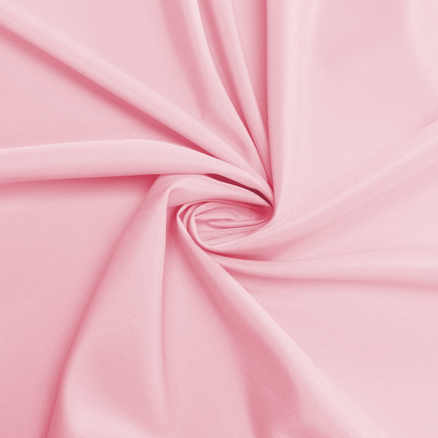 sancua Round Tablecloth - 90 Inch - Water Resistant Spill Proof Washable Polyester Table Cloth Decorative Fabric Table Cover for Dining Table, Buffet Parties and Camping, Pink
