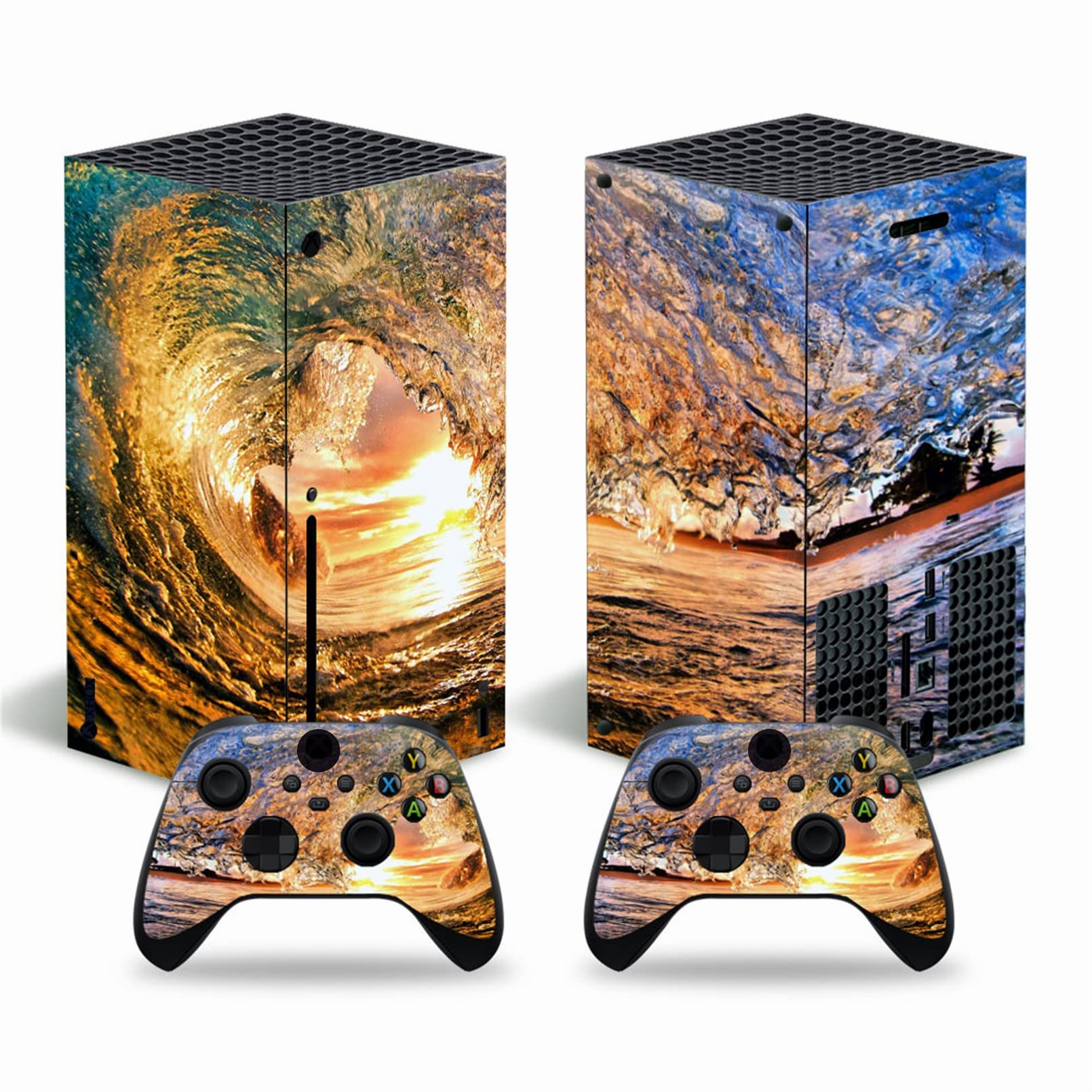 Top factory Skin Decal Protective Vinyl Skin Decal Cover for Series X Console Skins Wrap Sticker with Two Free Wireless Controller Decals 62095 Decal