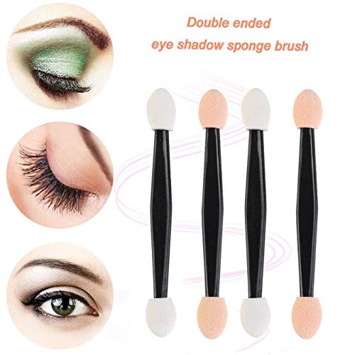 Luxxii (20 Pack) Eyeshadow Applicator Brush Sponge Tipped Makeup Tool Dual Sides Eyeshadow Applicator Brush Comestic for Lady Women Beauty
