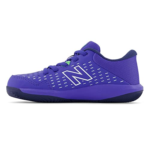 New Balance Kid's 696 V4 Tennis Shoe, Victory Blue/White, 5 Big Kid