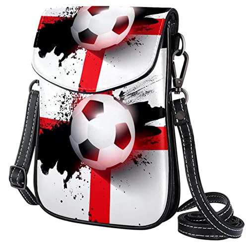 Small Crossbody Cell Phone Purse Wallet for Women Football England Flag