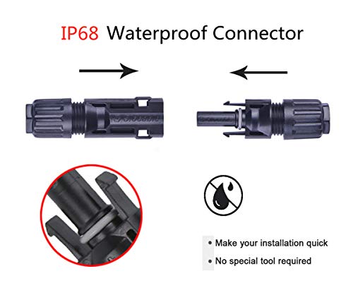 Solar Panel Connector Crimper ToolKit for 14/12/10 AWG Solid Copper Pins, Crimping and Stripping Tools, Spanner Bag for Solar Installation