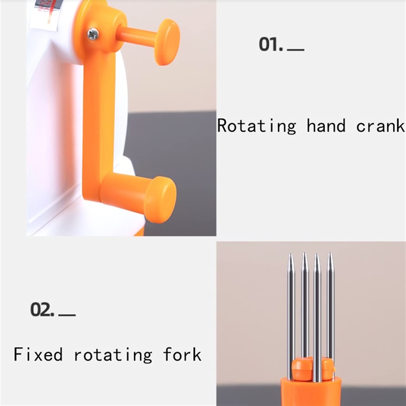 LKL Spiral Apple Peelers Rotating Hand Crank Peeler Fruit Potato Peeling Machine Fixed Suction Cup Stainless Steel Kitchen Peeling Tool