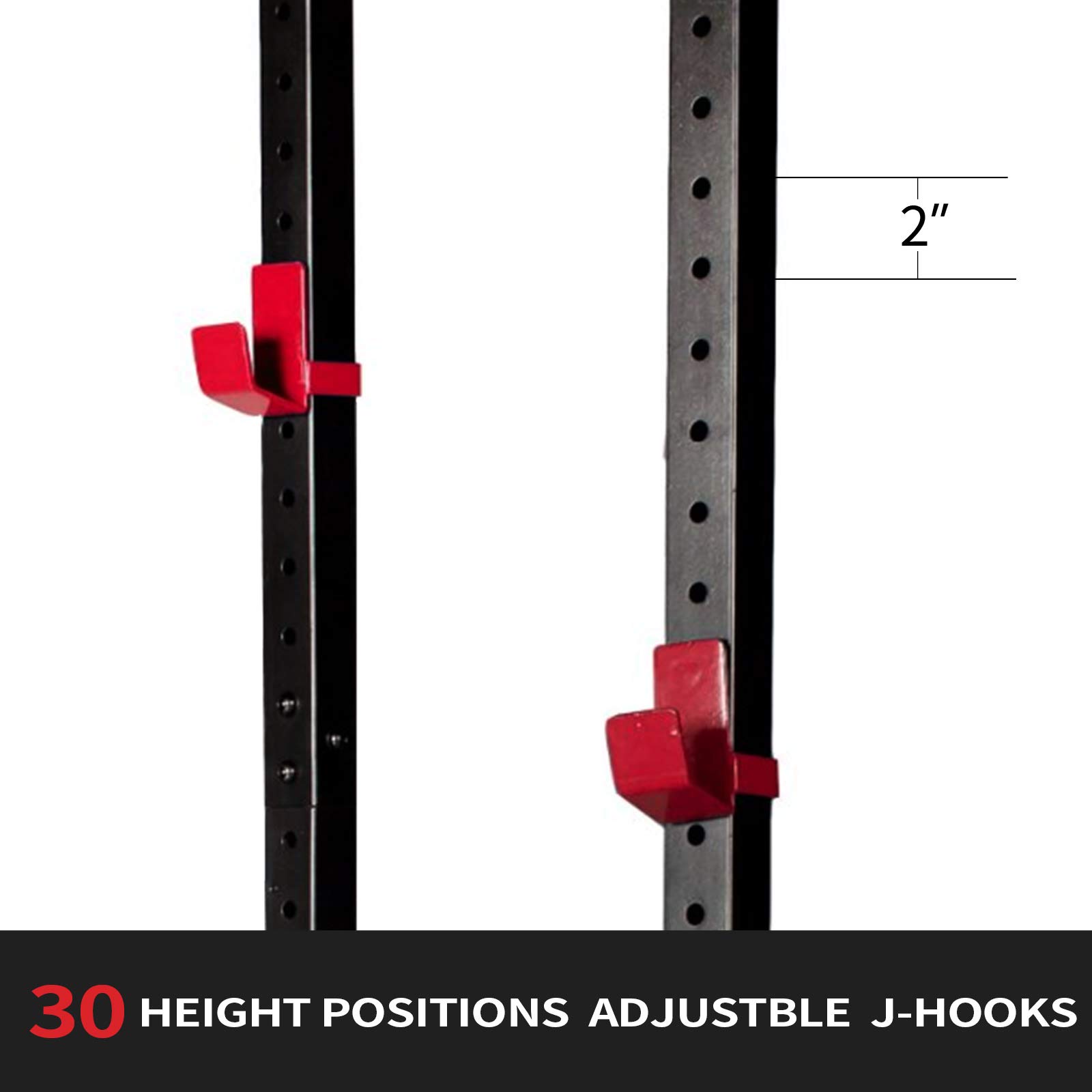 MENCIRO Power Rack 500LB Max Load Adjustable Power Cage Squat Rack Stand with J-Hooks for Home Gym Full Body Multi-Function Fitness Workout