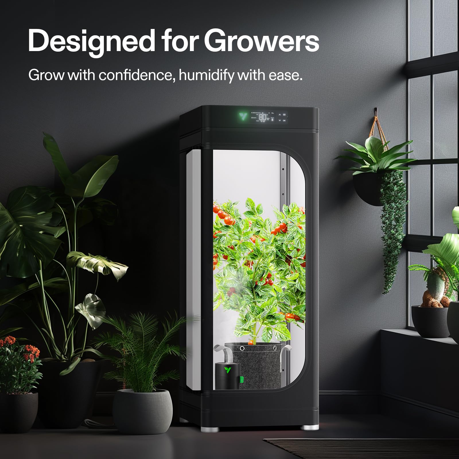 VIVOSUN AeroStream U075 USB Humidifier, 750ml Cool Mist Mini Humidifier with 2 Mist Modes, Auto Shut-Off, Smart Remote Control with VGrow, Designed for Grow Tents/VGrow
