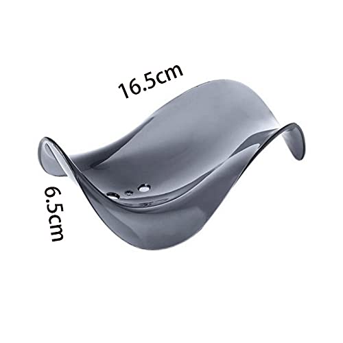 PLMM soap Box, 1PC Soap Box Portable Streamlined Soap Holder Dish Storage Plate Tray Shower Sponge Soap Drain Rack Bathroom Storage Gadgets 06