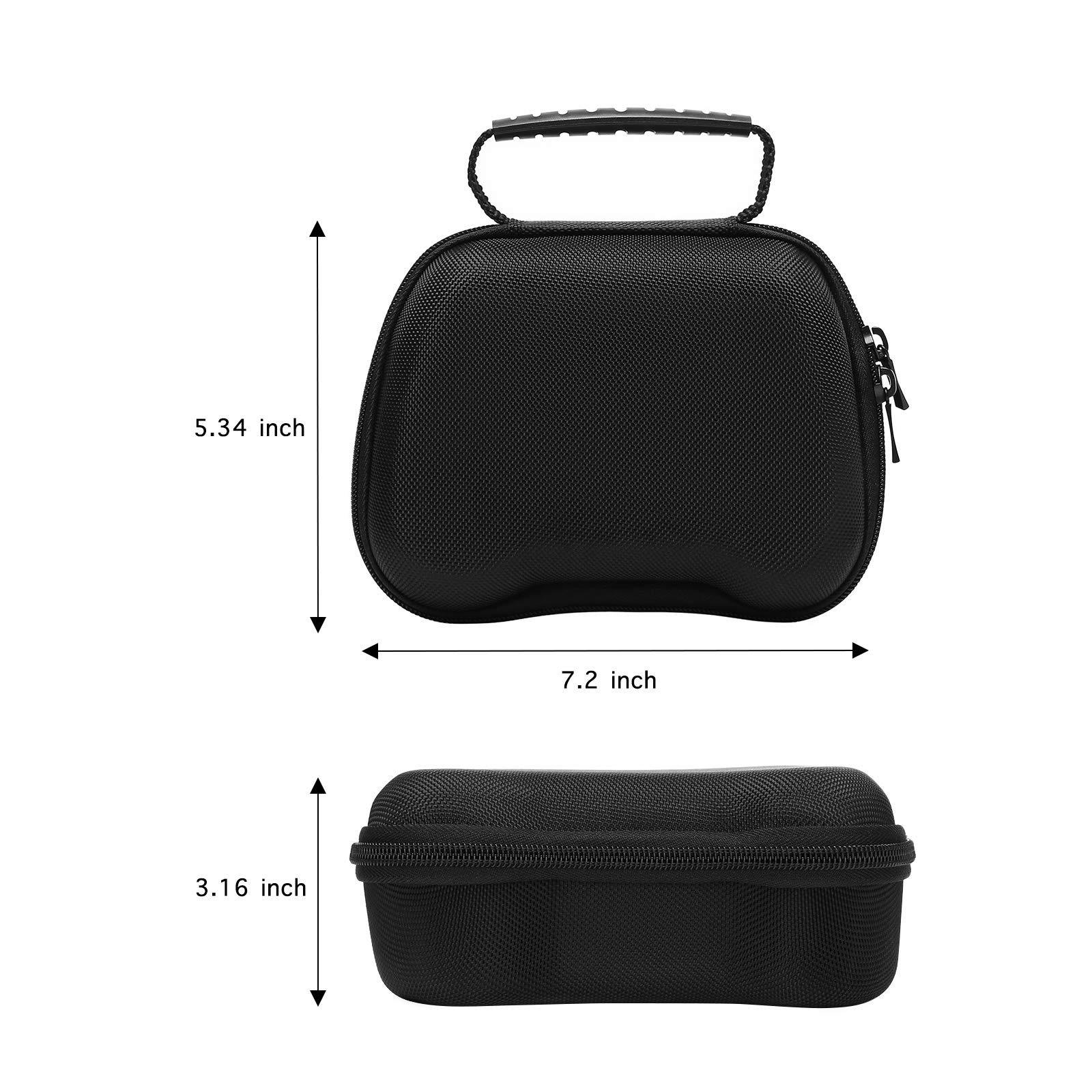 MOSISO EVA Hard Case Compatible with PS5 Wireless Controller, Carrying Storage Bag Game Controller Protective Pouch Organizer with Mesh Pocket Inside, Black