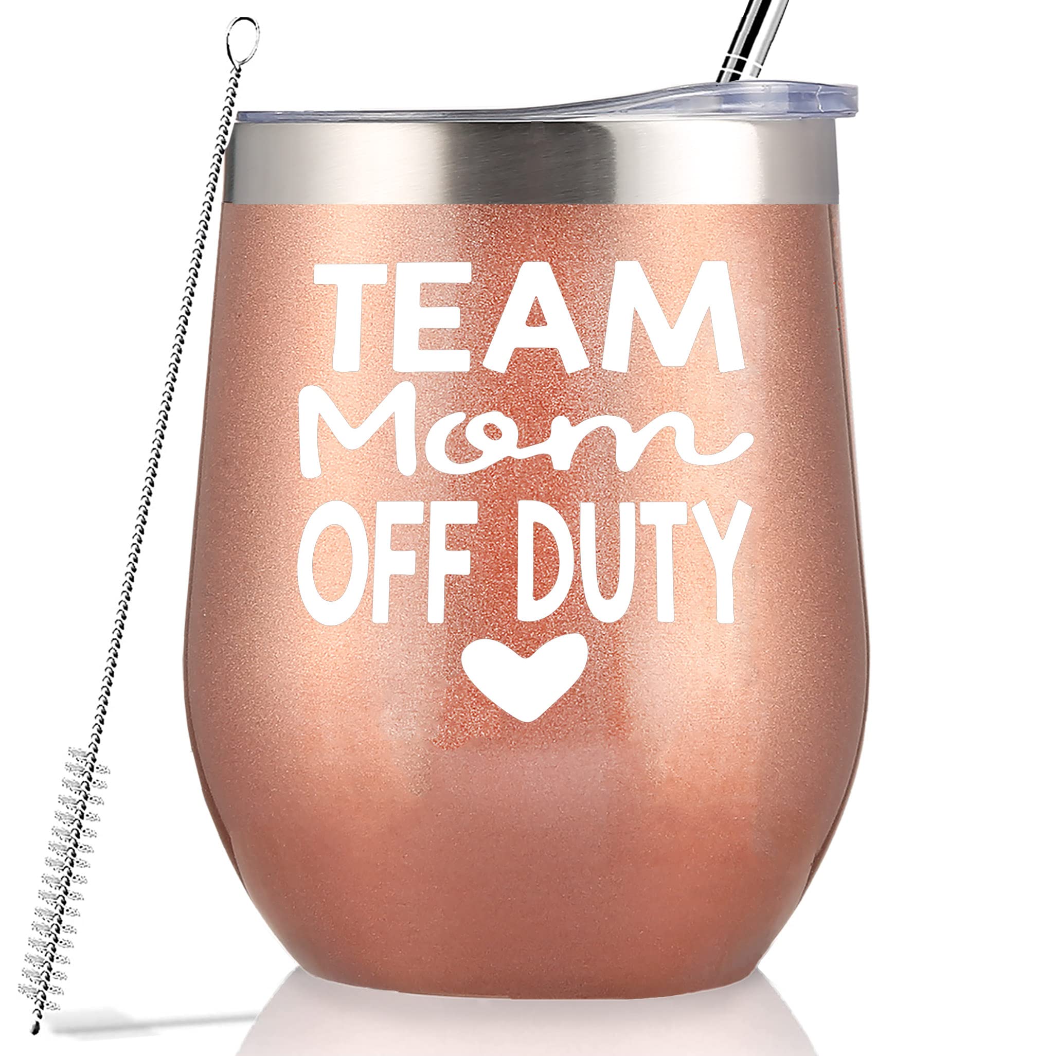 Mothers Day Gift-Team Mom Off Duty-Cheerleading Coach-Coach Birthday Gift-High School Coach-Cheer Mom-End Of Season Gift-Team Mom-Baseball Mom-Soccer Mom-Sports Mom-12oz Tumbler Coffee Cup Mug