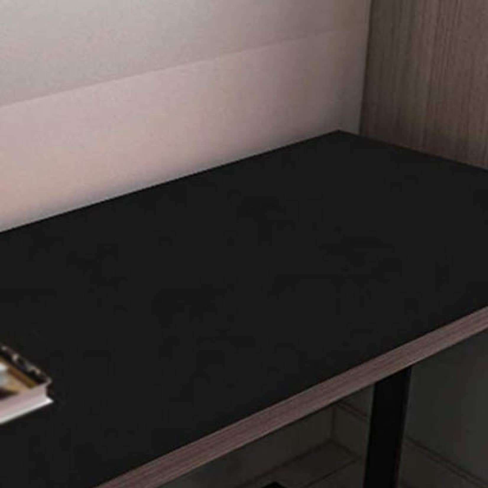 Shelf Liner Drawer Matte Black Wallpaper Vinyl Self-Adhesive Countertop Removable Contact Paper Wall Decoration