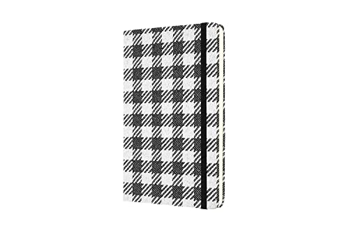 Moleskine Limited Collection Blend Textile Notebook, Hard Cover, Large (5" x 8.25") Ruled, Check, 240 Pages