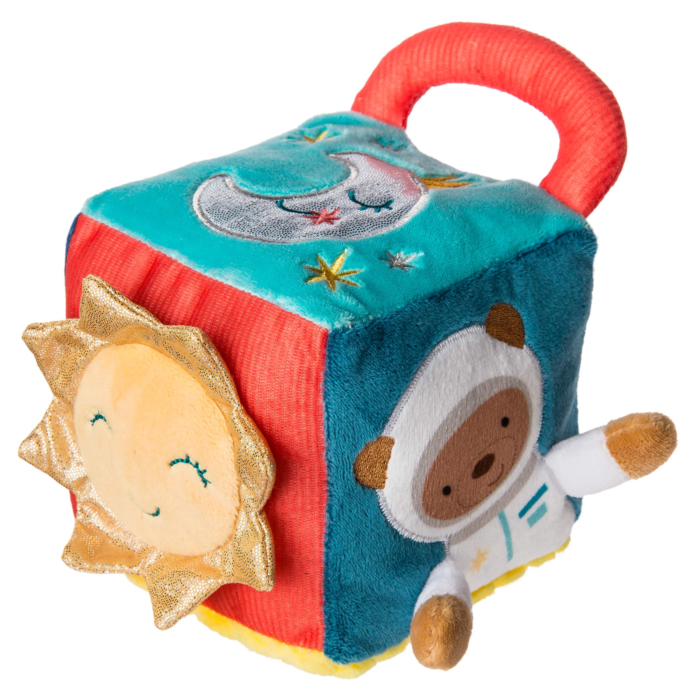 Mary Meyer Crinkle Teether Toy with Baby Paper and Squeaker, 6 x 6-Inches, Cosmo Crescent Moon