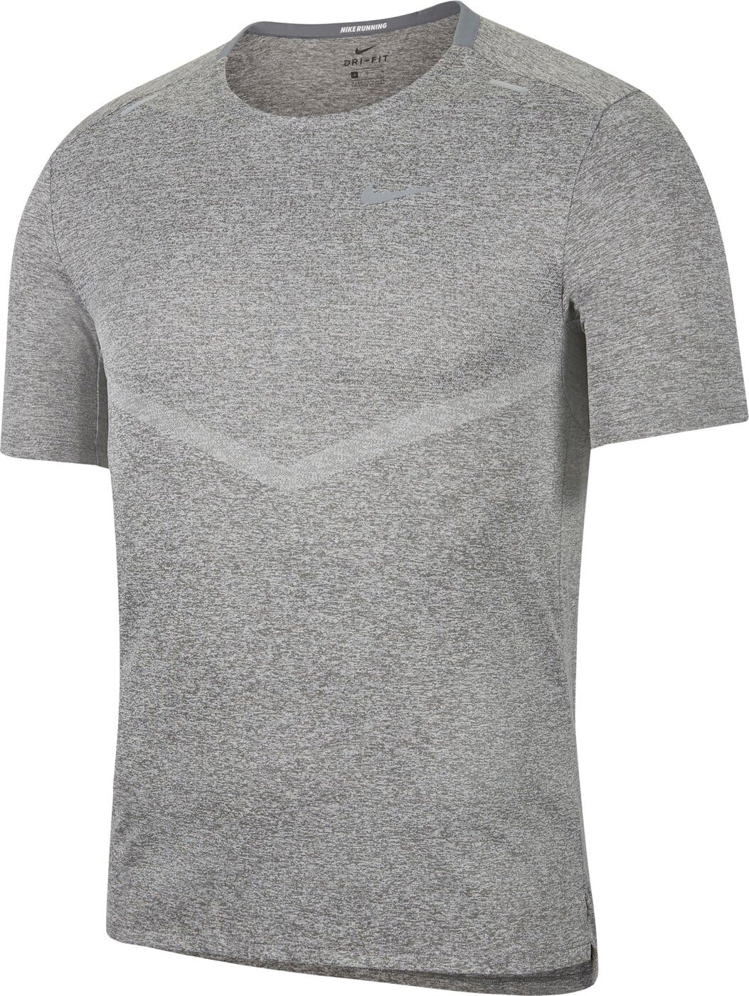 Nike Dri-FIT Rise 365 Men's Short-Sleeve Running Top (Medium, Smoke Grey/Heather)