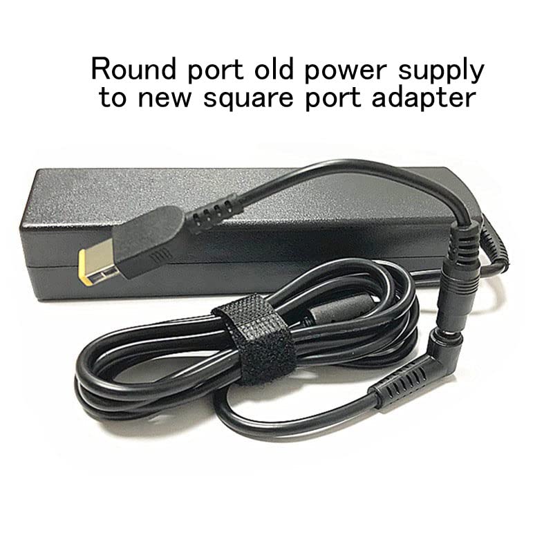 Traovien Tip Adapter, Power Supply Adapter Connector Converter, 5.5x2.1mm Famale to Slim Square Laptop Charging Cable Adapter for Lenovo Thinkpad Laptop AC Charger (2PCS)