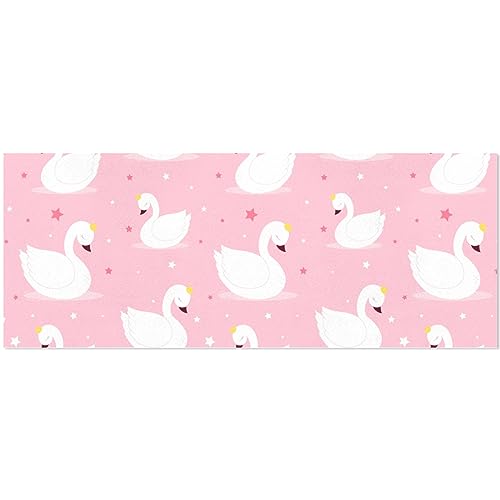 Veundei 3 Pack Gift Wrapping Paper Bundle Swan Princess Wrapping Paper Roll Packing Paper Gift Wrap for Birthdays, Weddings, Party, Holiday, Baby Shower, 58 x22.8 Inch (9.18.sq.ft) per Roll