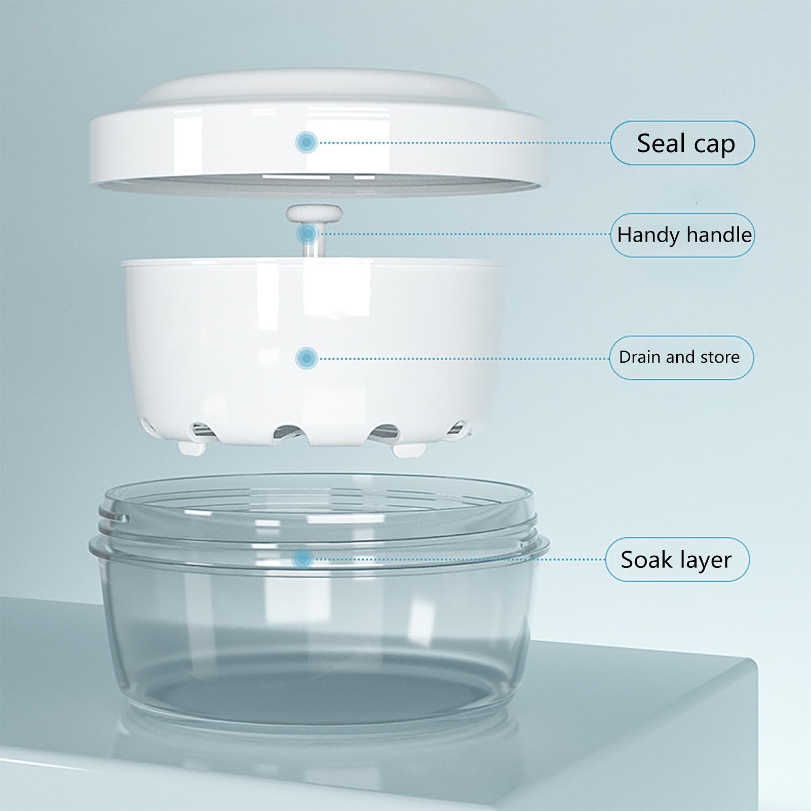 Libcflcc Denture Cup, Denture Case, Leak-Proof Denture Case, Convenient Storage Travel Solution Portable Eco-Friendly Denture Storage Box Pink