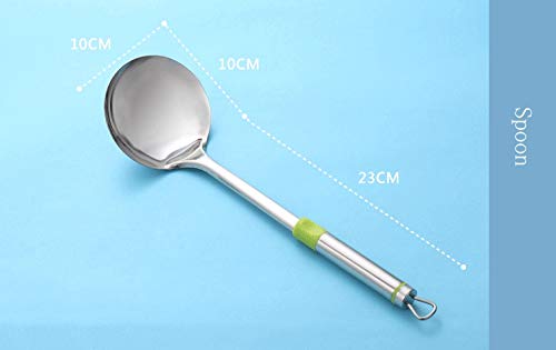 LMMDP Kitchen Truner Suit Cooking Shovel a Soup Spoon Scoop Colander Full Set Of Cooker Household Stainless Steel Kitchen Ware Seven