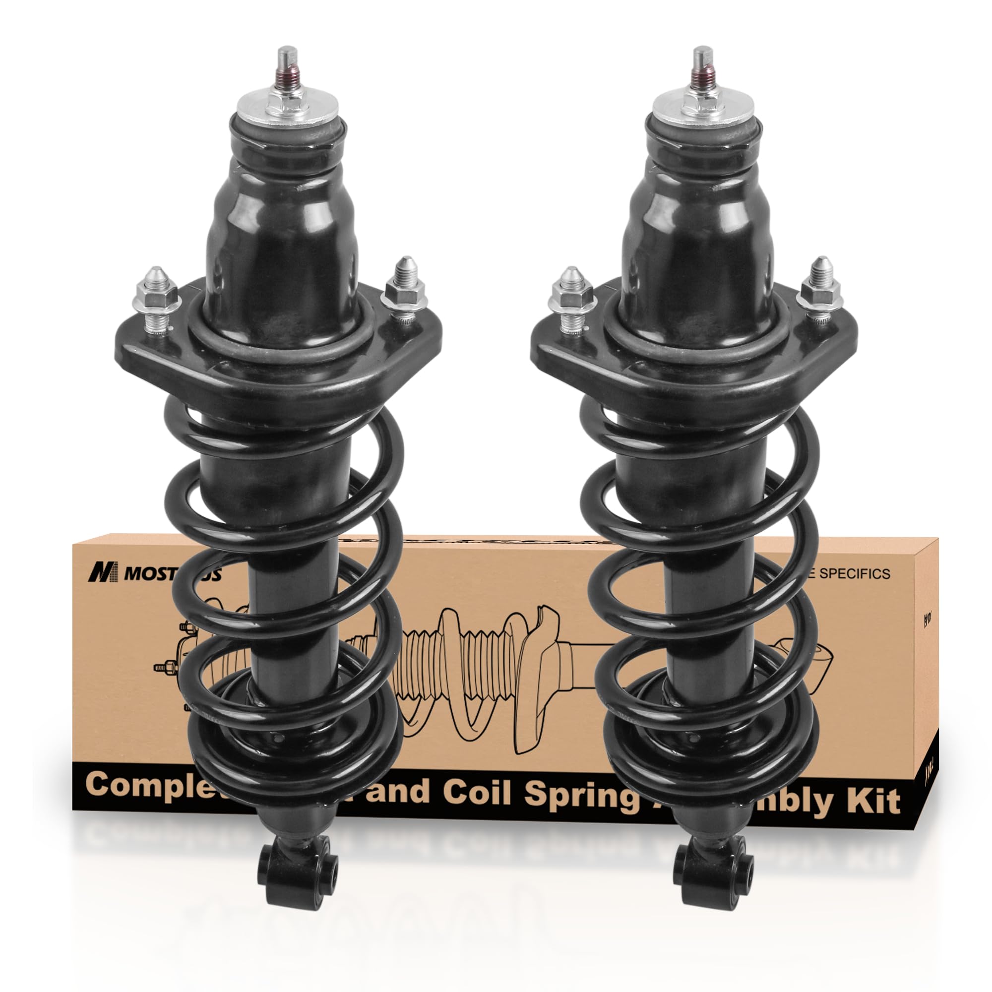 MOSTPLUS Rear Shocks Struts Compatible for 2001 2002 2003 2004 2005 Honda Civic 15381 15382 171340L 171340R Coil Spring Shock Abosrber