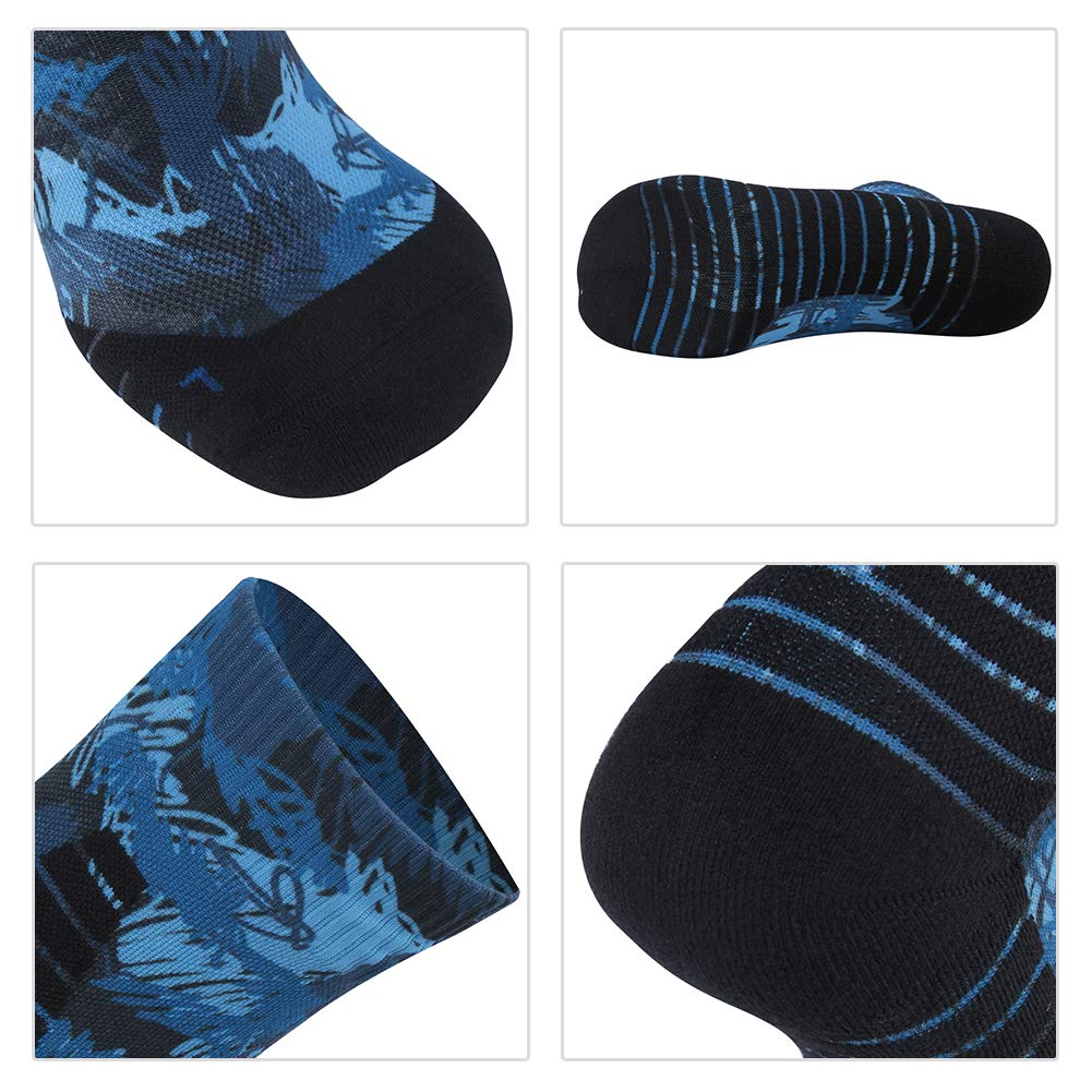 MEIKAN Insulated Waterproof Socks for Men, Awesome Fashion Athletic Crew Boot Cushion Hiking Dry Socks for Marines 1 Pair (Multicolor, Large)