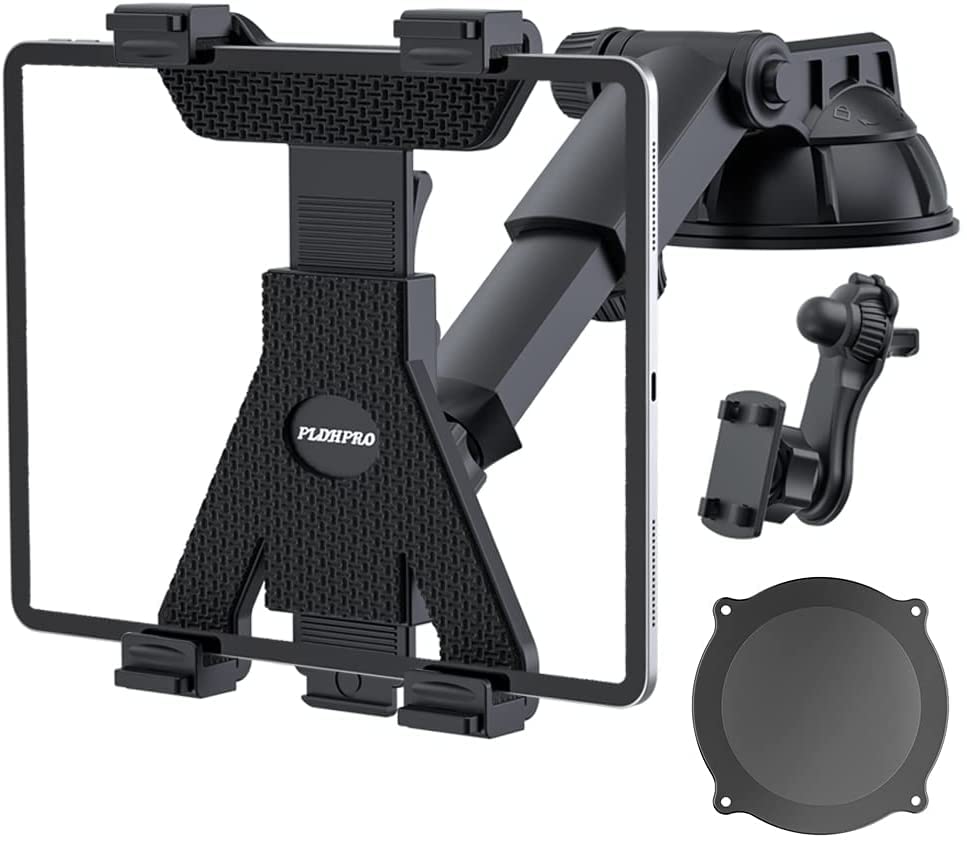 PLDHPRO Tablet Holder for Car Mount,3-in-1 Car Air Vent,Dashboard Windshield Mount,360° Rotation Adjustable for iPad Air/Mini, Nintendo Switch,Samsung,Tablets 6"- 10.5",TPU Suction Sticky Gel