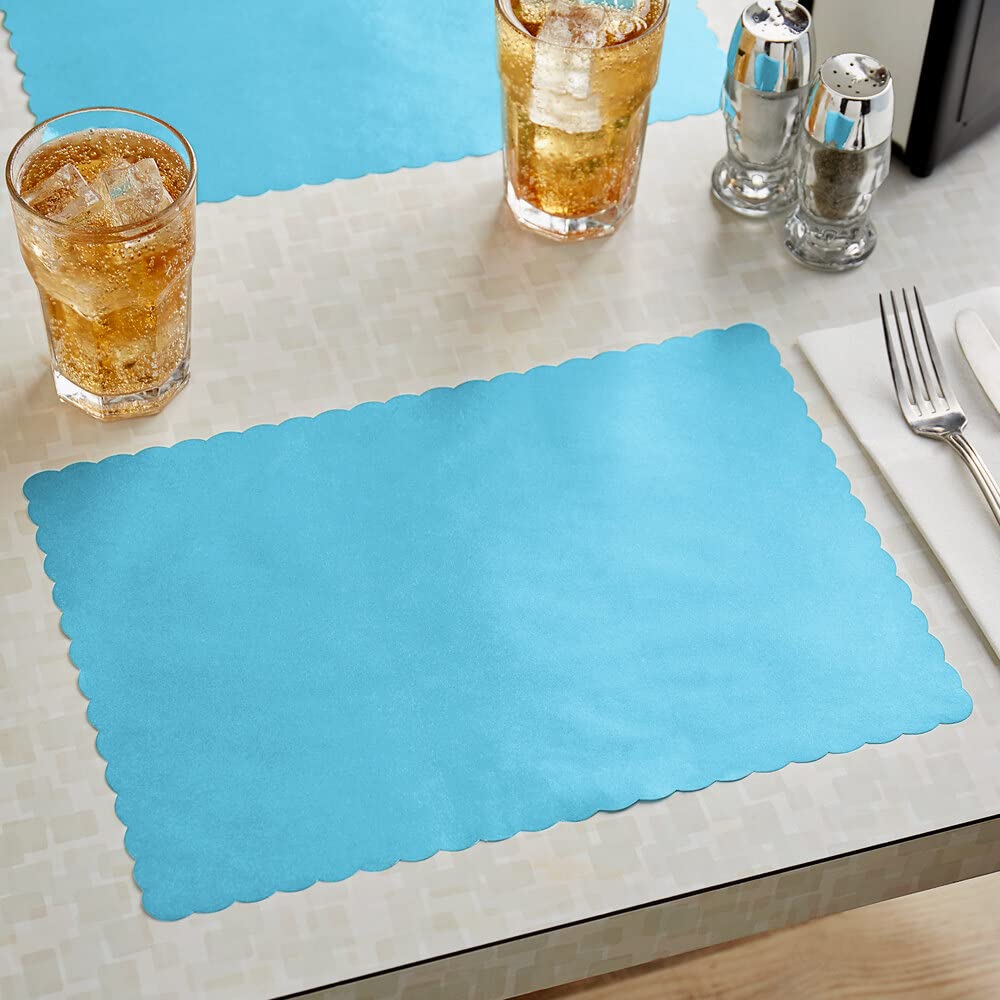 Scarsdale Supplies 10 x 14 Paper Placemats with Scalloped Edges | Disposable Converting Dining Table | Decorative, 10 x 14 inches