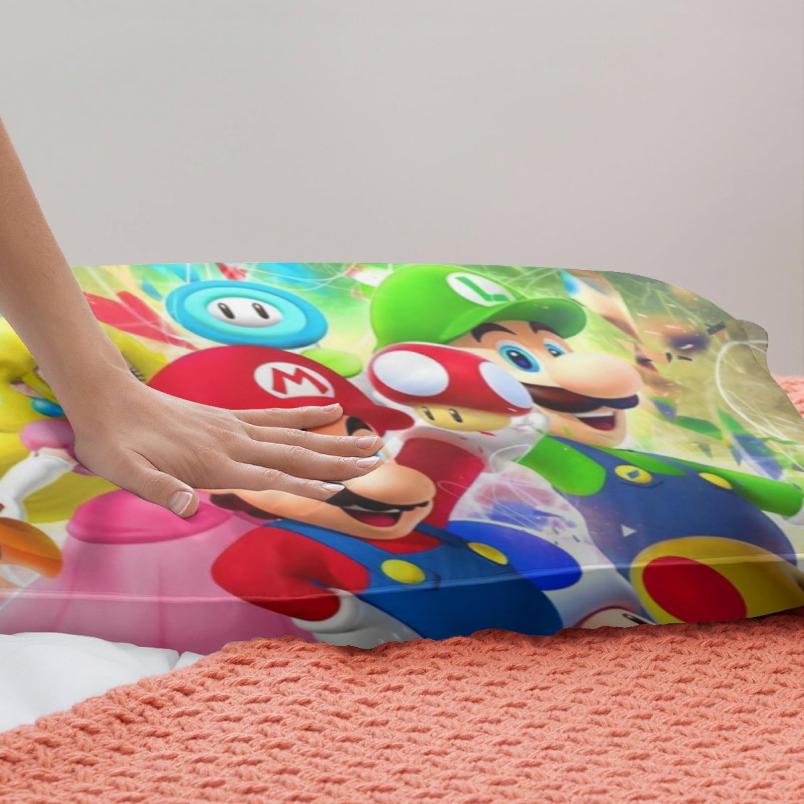 Mario Duvet Cover Set Lovely Bedding Multiple Bed Sets 3pcs Quilt Covers/Sheets/King Size (Twin-3pcs)