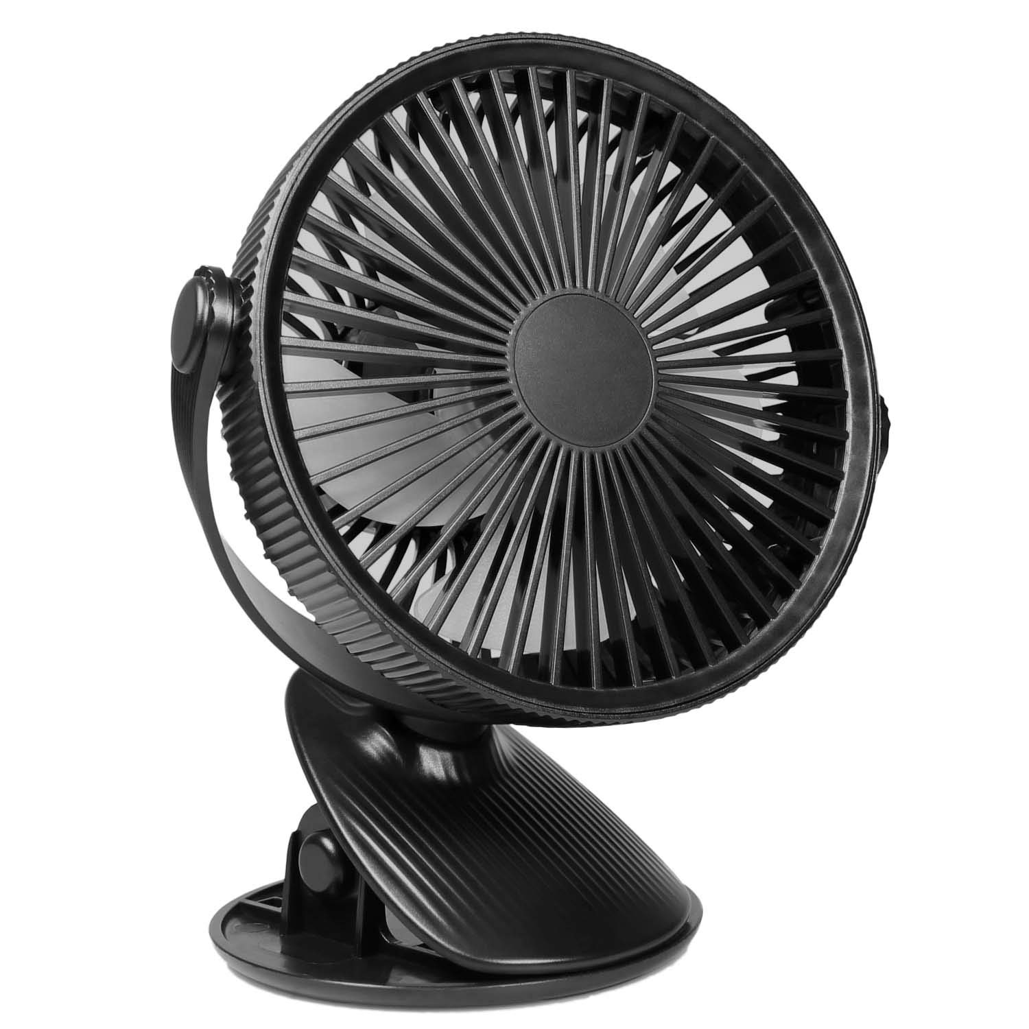 MADETEC Small Desk Clip Fan, Battery Operated Fan Mini USB Portable Personal Cooling Fan for Stroller Home Office Bedroom Outdoor