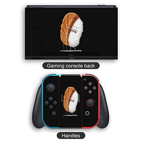 Sushi Hug Decal Stickers Cover Set Full Wrap Skin for Switch Protection Faceplate Sticker for Switch