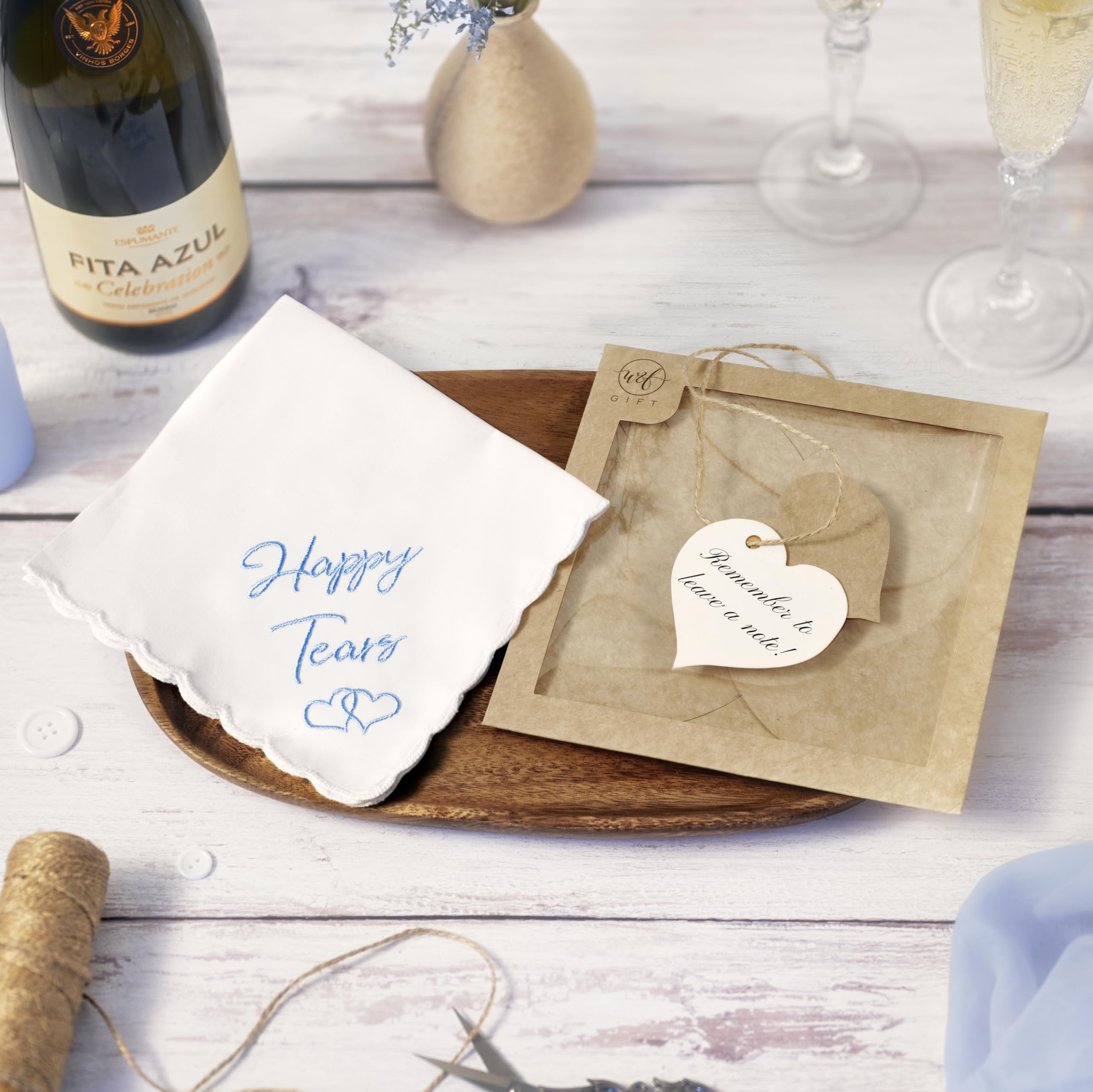 Mother Of The Bride Gifts Something Blue For Bride On Wedding Day Handkerchief I Happy Tears