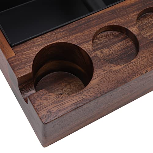 Wooden Coffee Filter Tamper, Holder Wooden Tamper Mat Stand, Portafilter Tamper Station Wooden Base