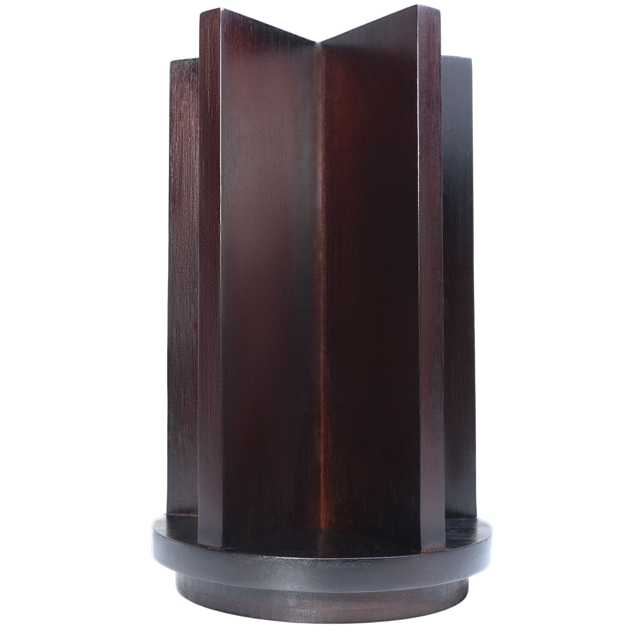 SPIN & SLICE Rotating Magnetic Knife Block: Minimalist, Sleek & Unique Design - Eco Friendly Bamboo - Fits more than 5 Knives - An Essential Kitchen Companion
