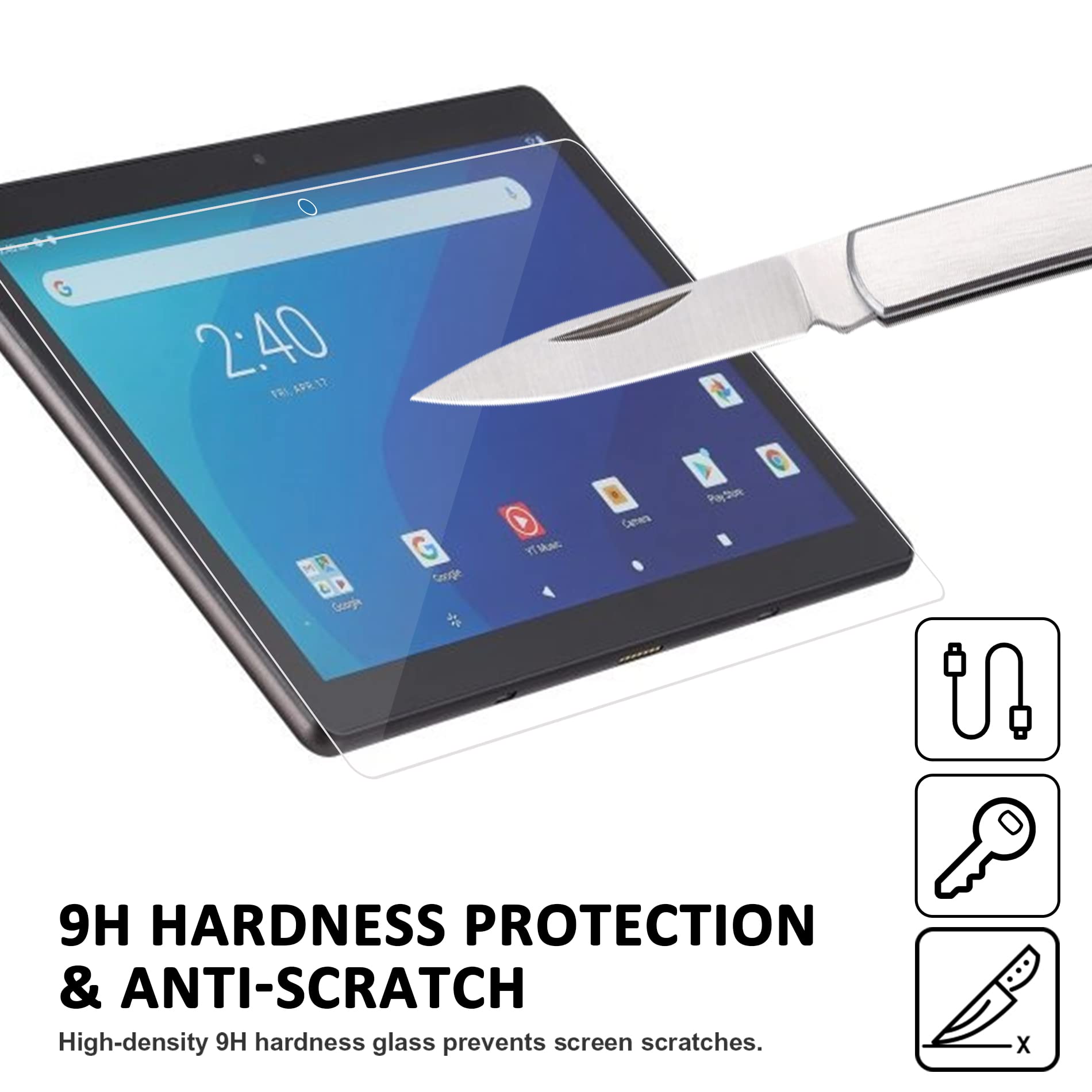 TopEsct 2-Pack Screen Protector for Walmart Onn 10.1 Pro Tablet 2020,Tempered Glass Walmart Onn 10.1 Pro Model 100003562,9H Hardness, Ultra Clear, Anti-Scratch