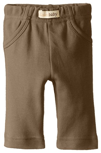 L'Ovedbaby Unisex Baby Organic Signature Pants, Bark, 3-6 Months