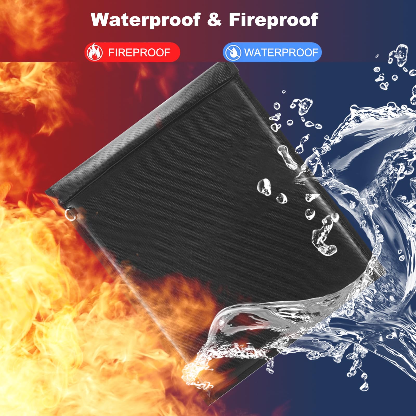 Large Faraday Bags with Purse Strap, 15''x10'' Faraday Cage, Waterproof & Fireproof Faraday Bag , Anti-Tracking Faraday Key Fob Protector, Faraday Bags for Phones & Tablets, RFID Signal Blocker Bag
