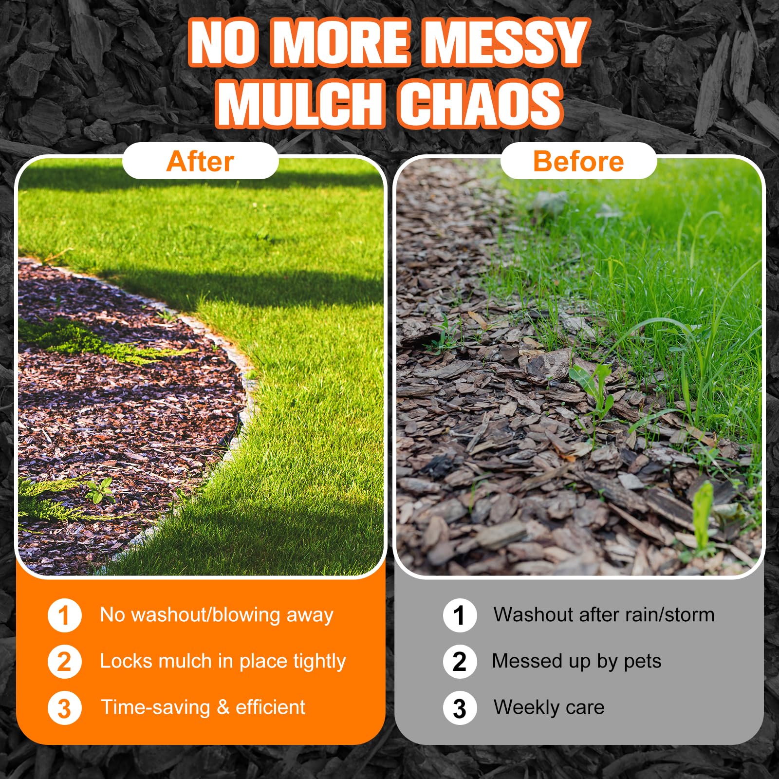 Teexpert Mulch Glue-1 Gallon Mulch Glue for Landscaping, Ready to Use Mulch Glue Stabilizer Strong Landscape Adhesive Lock for Garden, Safe Pea Gravel Binder for Stones, Rubber Mulch & Bark