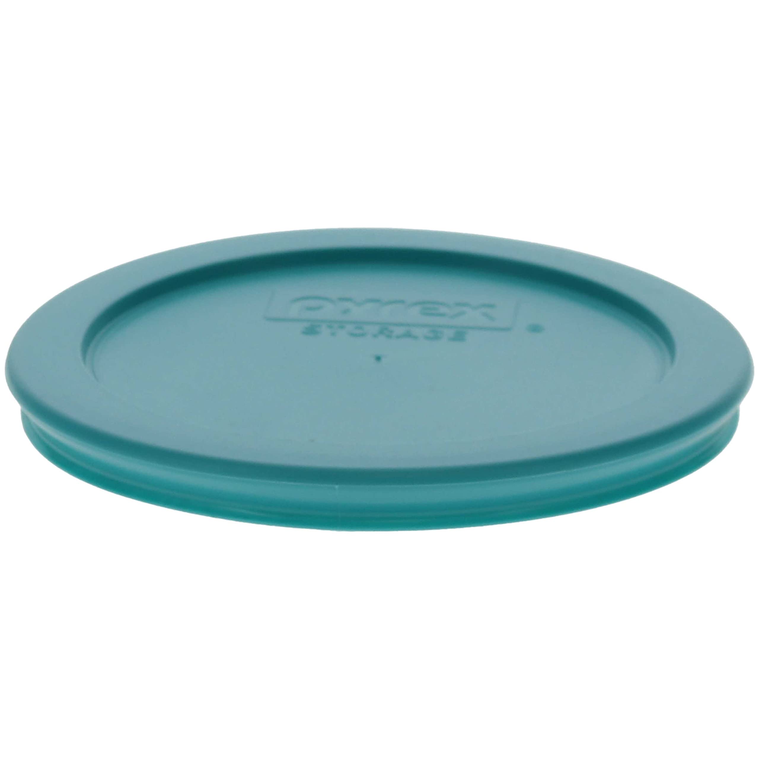 Pyrex 7201-PC Turquoise Round 4-Cup Plastic Food Storage Lid, Made in USA