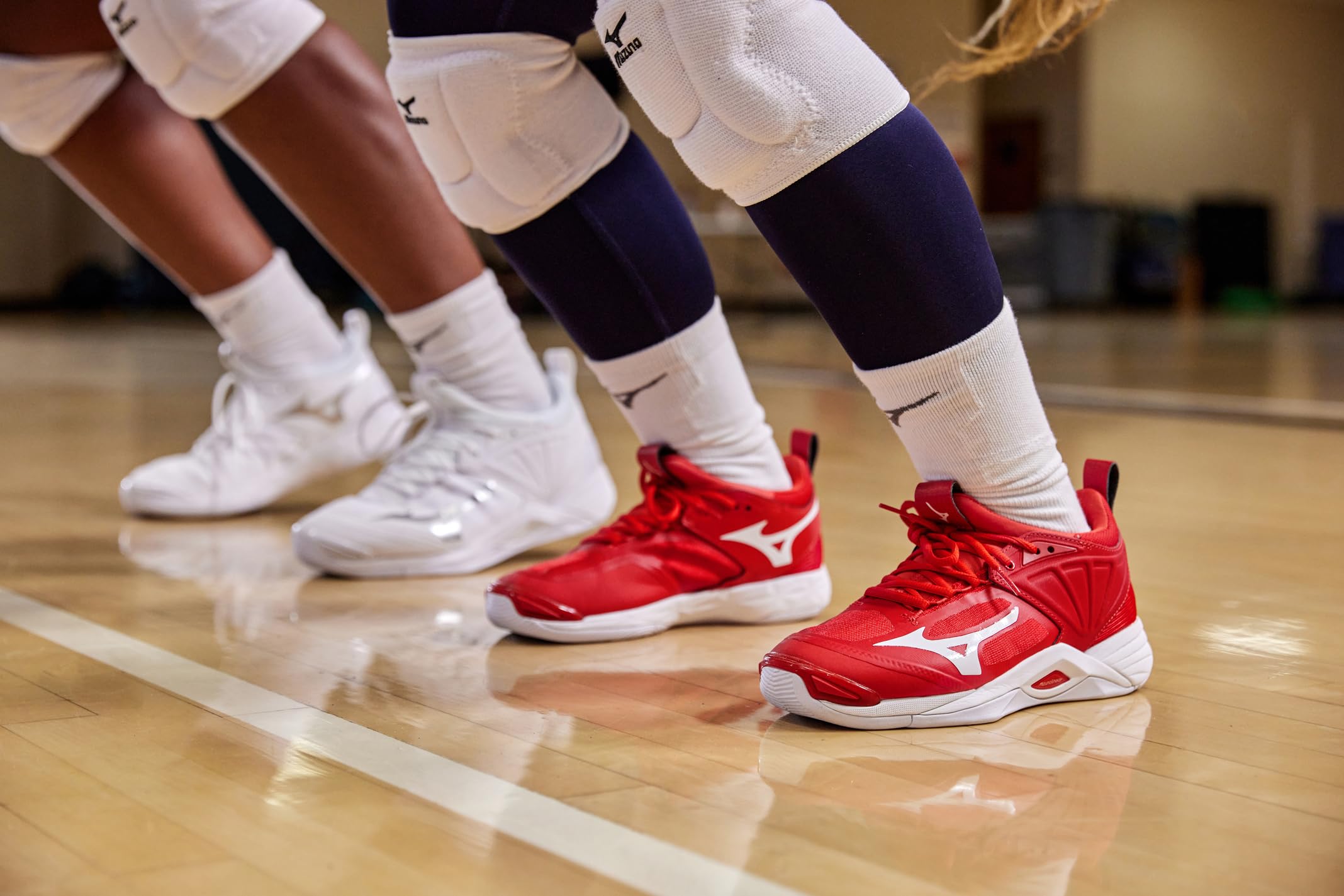 Mizuno Women's Wave Momentum 2 | Women's Indoor Volleyball Shoe | Red/White | US Women's 10.5