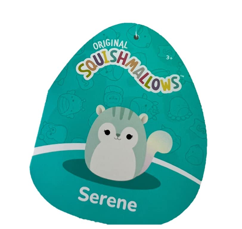 Squishmallows Official Kellytoy 16 Inch Soft Plush Squishy Toy Animals (Serene The Squirrel with tie-dye Tail and Ears)