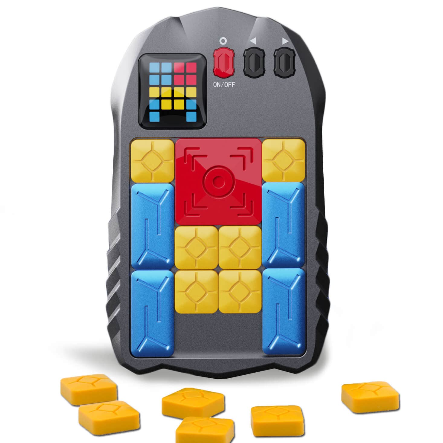Sliding Puzzle Electronic Magnetic Games, 500 Levelled UP Challenges Brain Teaser Puzzles, Interactive Handheld Games Console, Electronic Learning & Education Travel Toys for All Ages