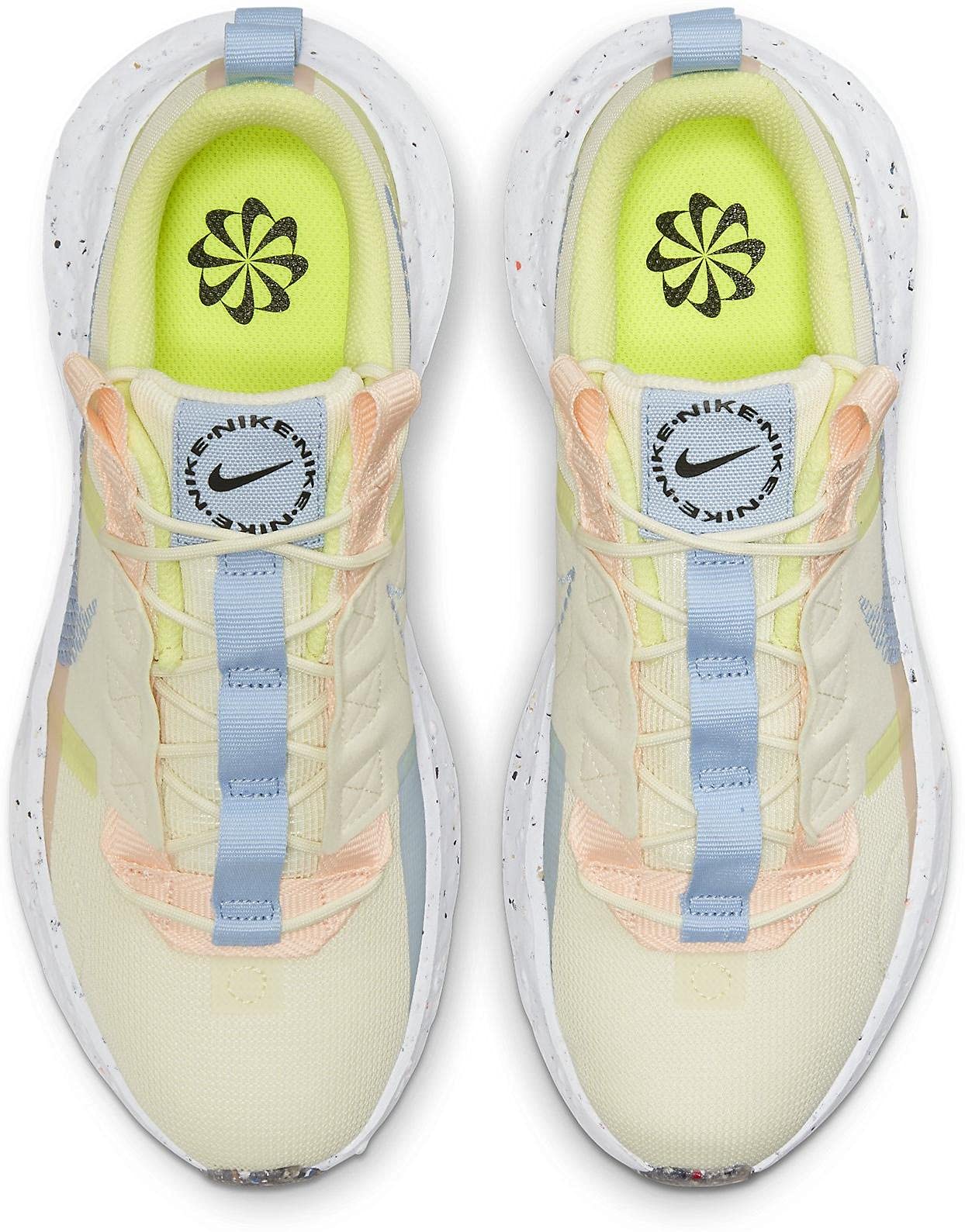 NIKE Women's Sneaker Running Shoe, Cashmere Aluminum Lime Ice Pale Coral Light Lemon Twist Black, 7.5