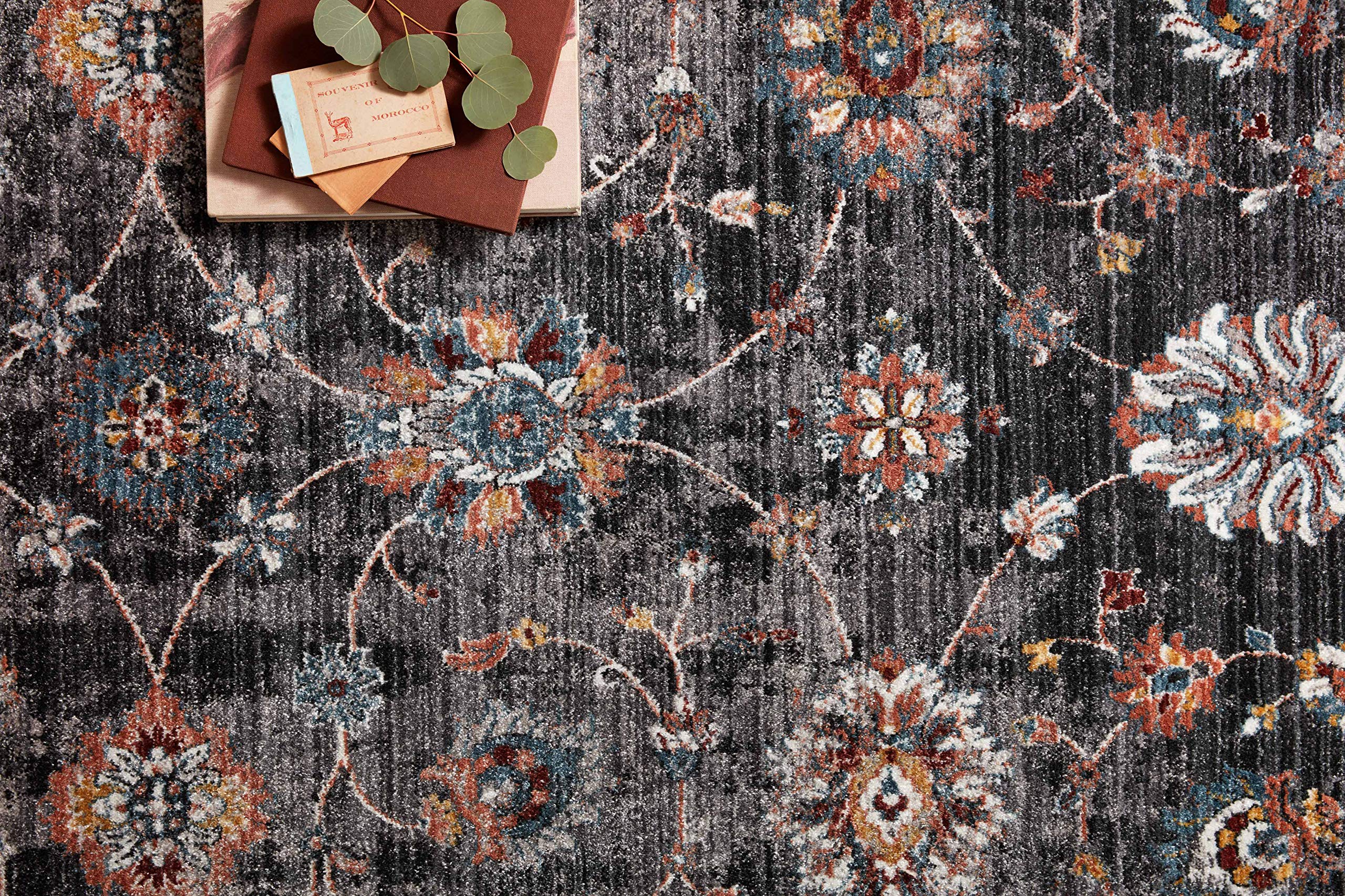 Loloi II Samra Collection SAM-08 Charcoal/Multi 2'-3" x 3'-10" Accent Rug
