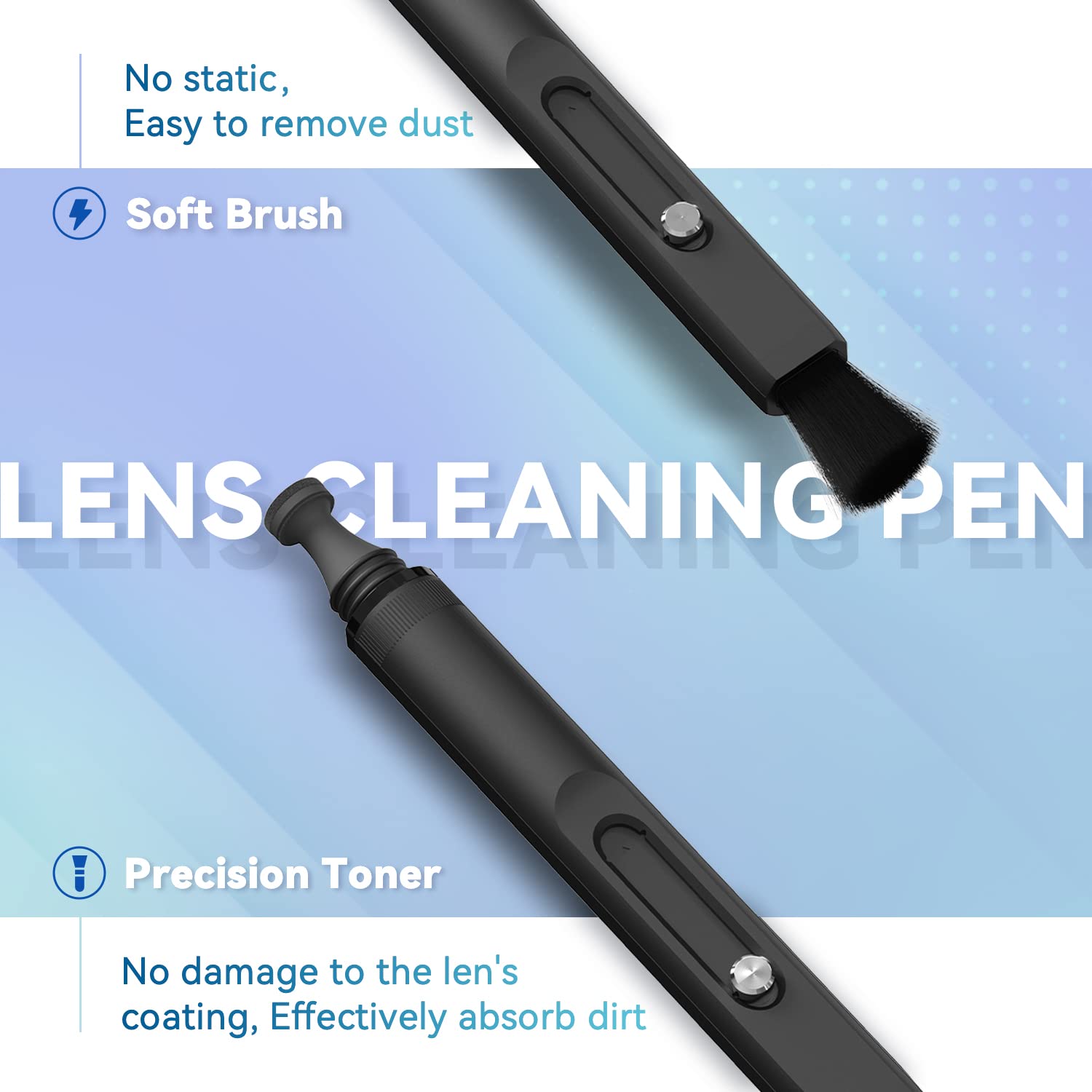 Lens Cleaning Pen and Lens Cover Compatible with Quest 2 Pro Quest 3 Apple Vision Pro, Optical Lens Dust and Fingerprint Cleaning for Valve Index PSVR 2 HTC Vive Pico4 VR Headset, DJI Drone, Cameras