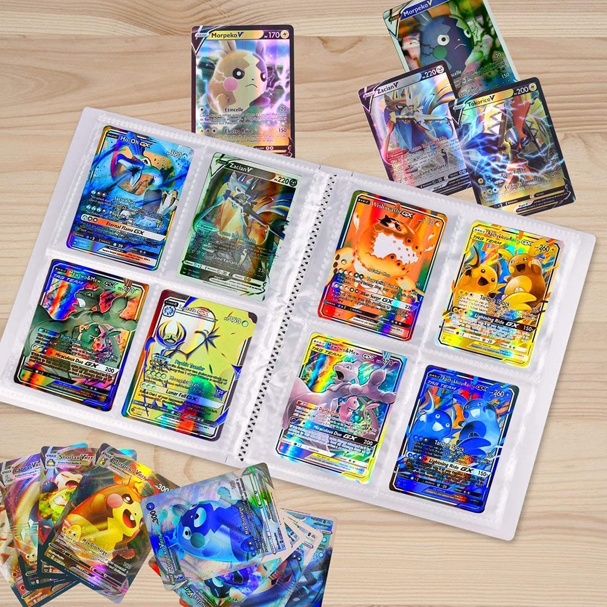 Trading Card Binder, Trading Card Storage Albums, Collection Card Binder, Card Folder, Trading Card Storage Cases, 30 pages Can Hold 240 Cards (240A2)