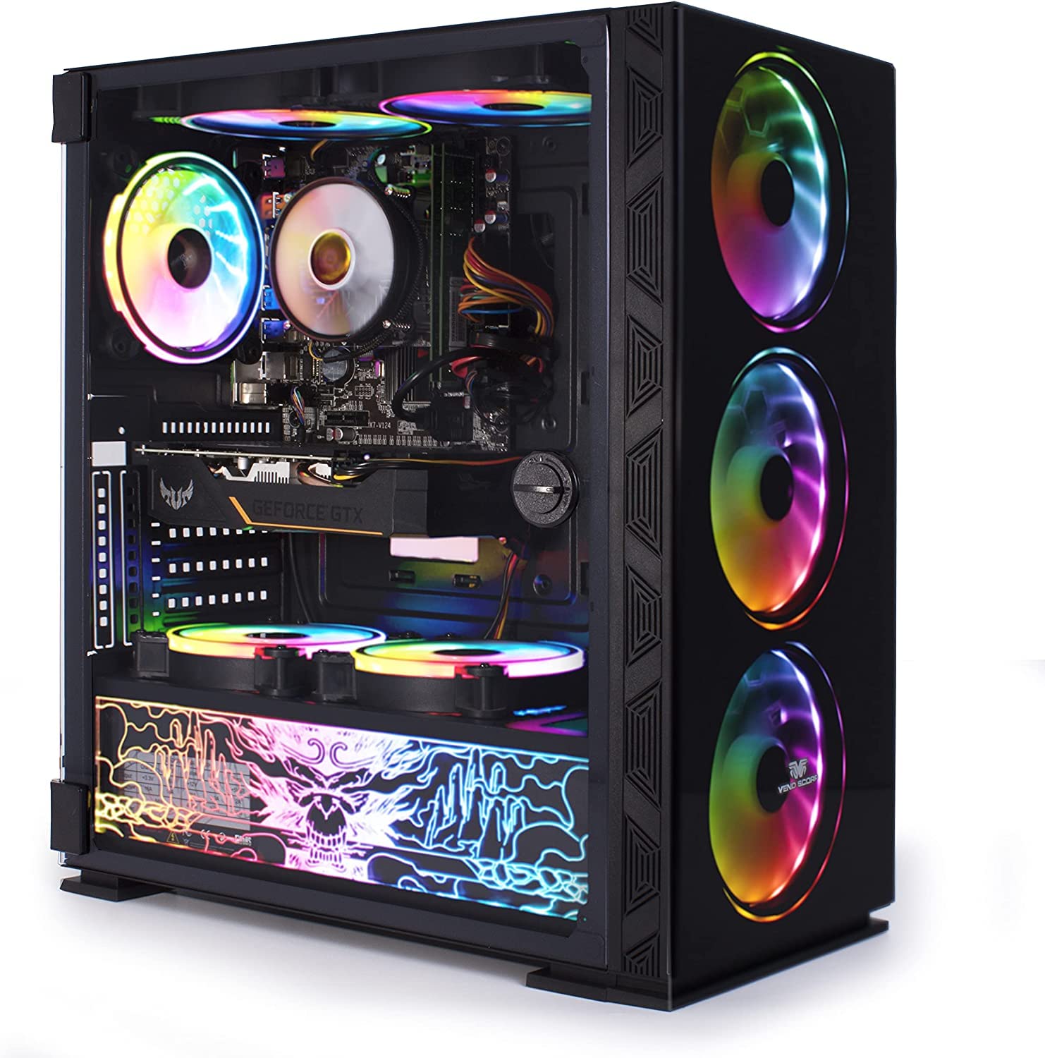 Veno Scorp Budget Gaming PC 22” Bundle Intel Core i5-8GB RAM - 500GB HDD – GT 710 2GB NeonZilla 8 ARGB Gaming Case - WINDOWS 10