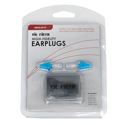 Vic Firth VICEARPLUG High-Fidelity Hearing Protection- Regular Size (BLUE)