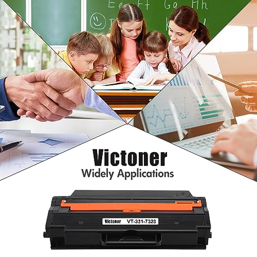 VICTONER Compatible B1260dn B1265dfw Toner Cartridge Replacement for Dell 331-7328 B1260 B1265 for Dell 1260 B126x Printer Ink (Black, 2-Pack)