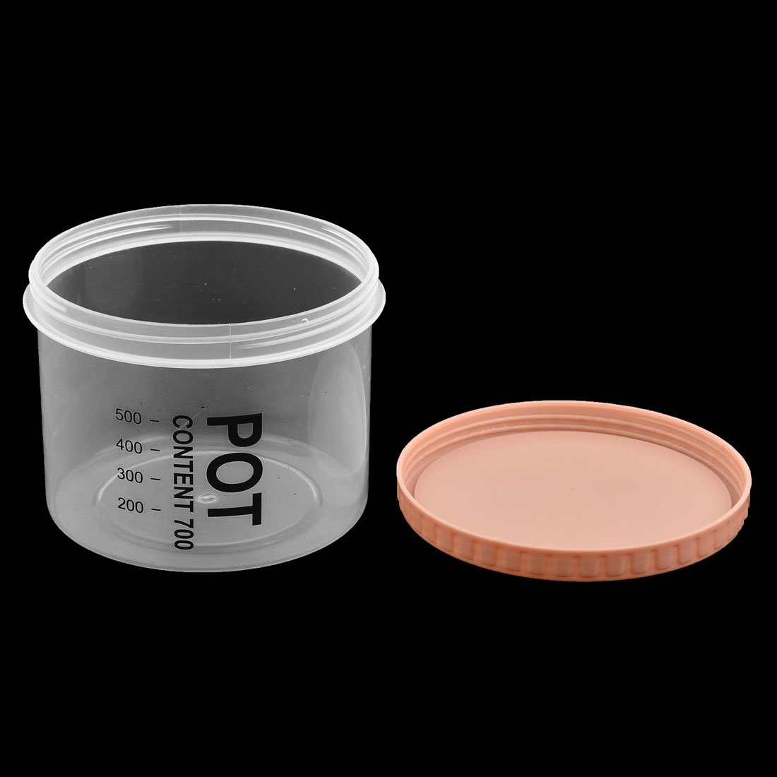 Qtqgoitem Plastic Kitchenware Round Shaped Food Cereal Soybean Crisper Storage Container Light Pink (model: 3de 666 5bc cf2 114)