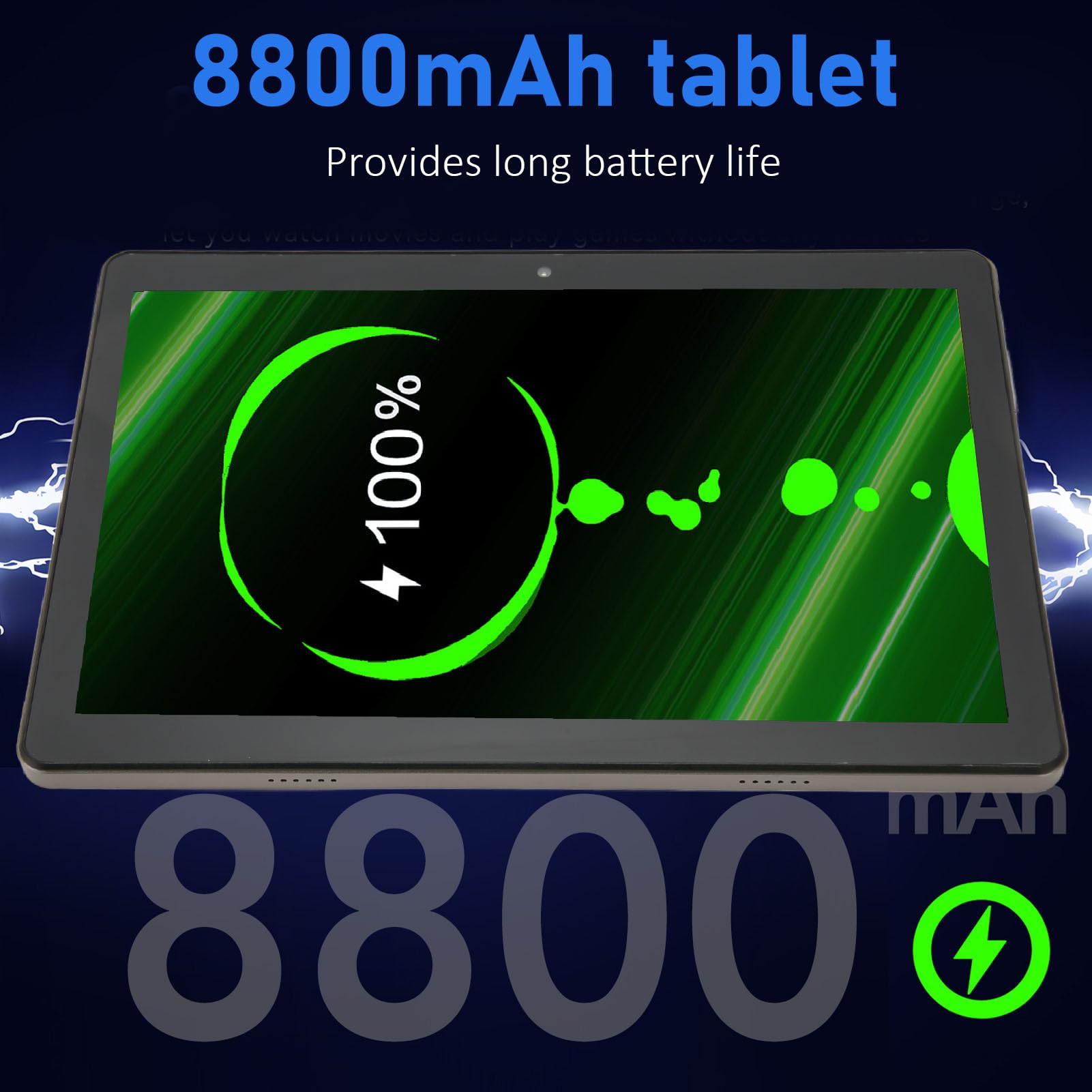 Luqeeg HD Tablet, 3 Card Slots 5G WiFi Octa Core CPU 10.1in FHD 4GB 64GB Memory Office Tablet with Keyboard and Mouse for School (#4)