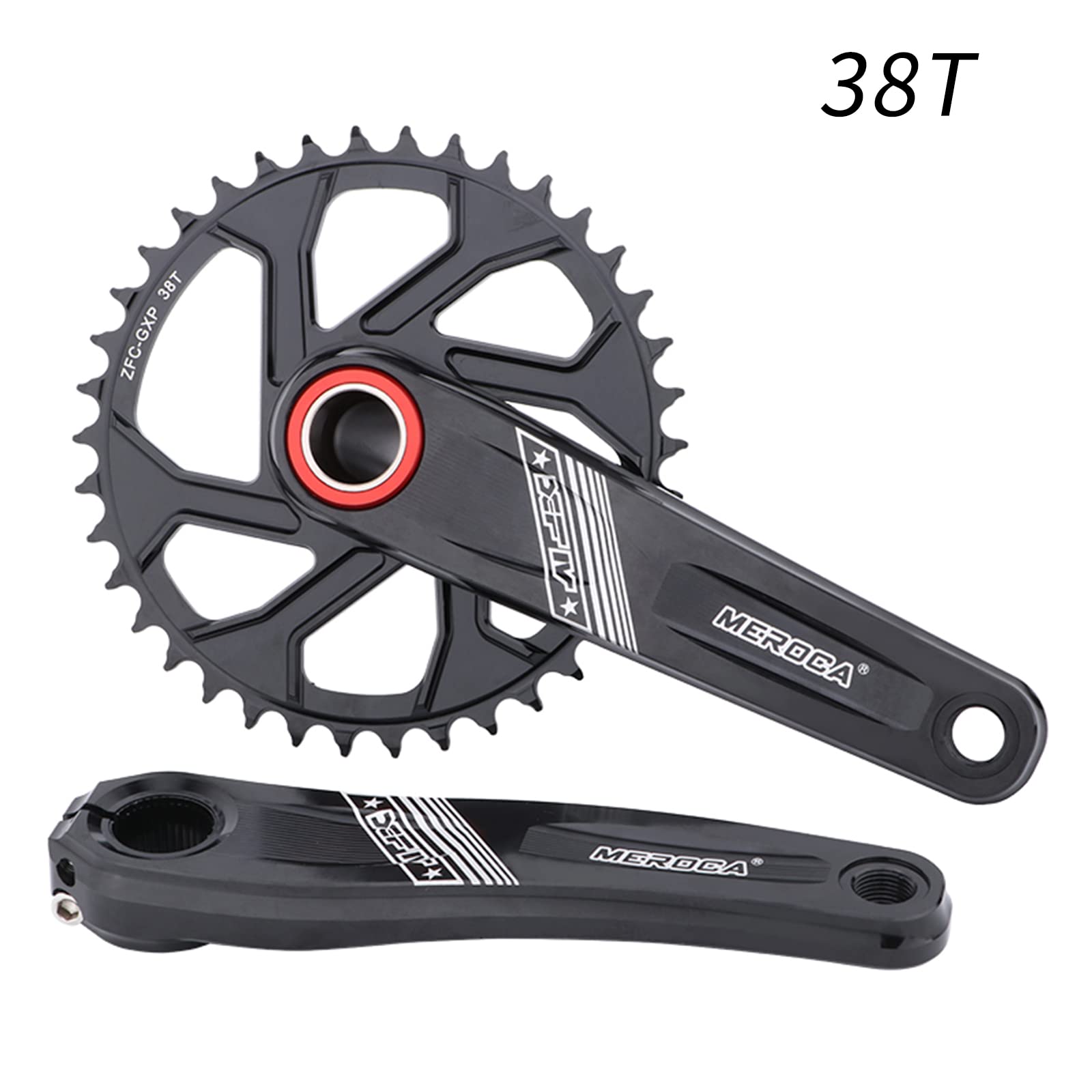 MEROCA Mountain Bike Crank 170mm Cranksets Hollow one-Piece Crankset CNC GXP Direct Mount Crankset 38T Suitable for 9/10/11/12 Speed